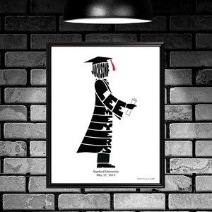 Personalized Male Graduate Print, Graduation Gift for a Guy, Custom ...