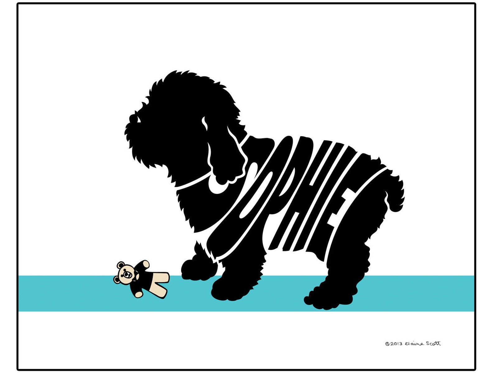 Personalized Cockapoo Silhouette Print Cockapoo Wall Art - Etsy