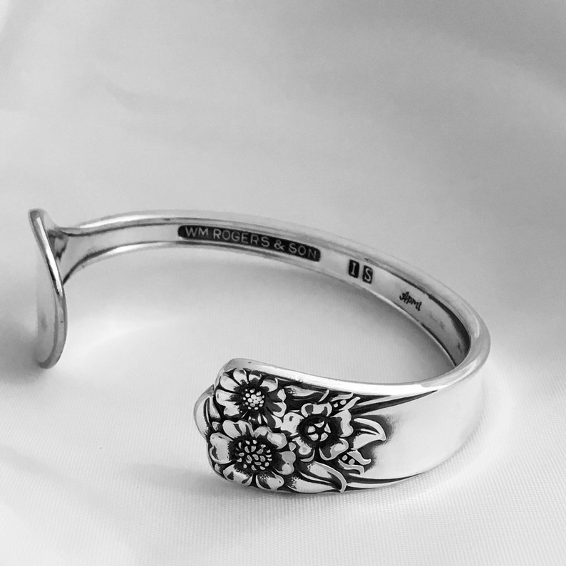 Petite Spoon Bracelet. April 1950, Cuff Bracelet. Sunflowers, Spoon ...