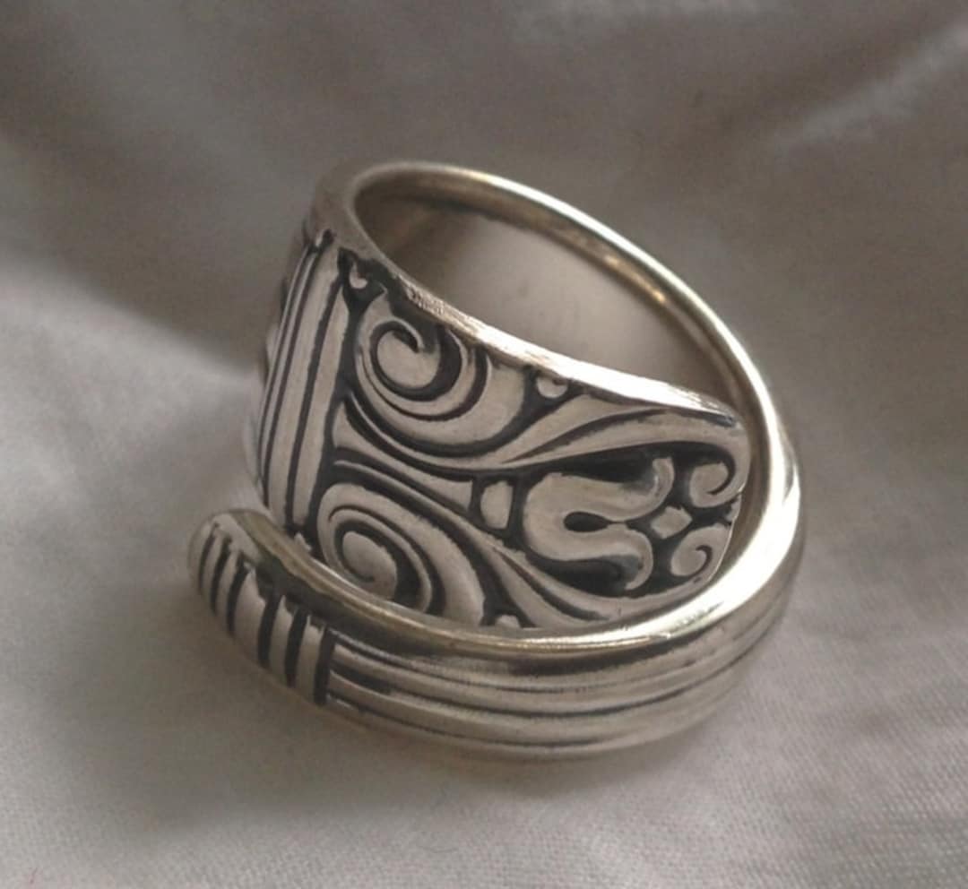 Spoon Ring Danish Queen 1944 Size 5 to 15 Choose Your Size Wrap Around ...