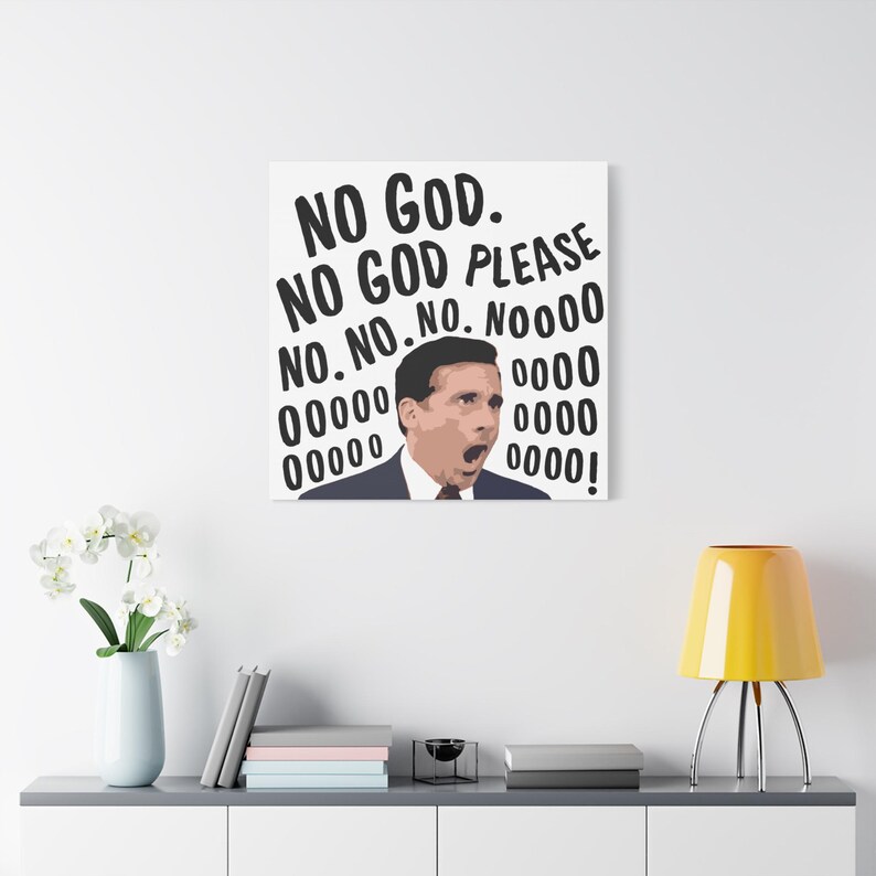Michael Scott the Office, Yelling at Toby Funny Wall Art Canvas ...