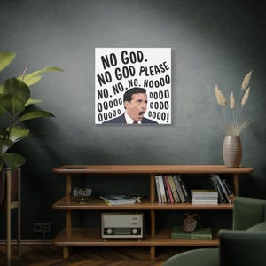 Michael Scott the Office, Yelling at Toby Funny Wall Art Canvas ...