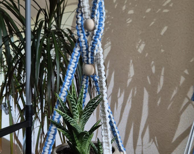 Macrame Plant Hanger, Garden Lover's Gift, Balcony Decoration, Modern ...