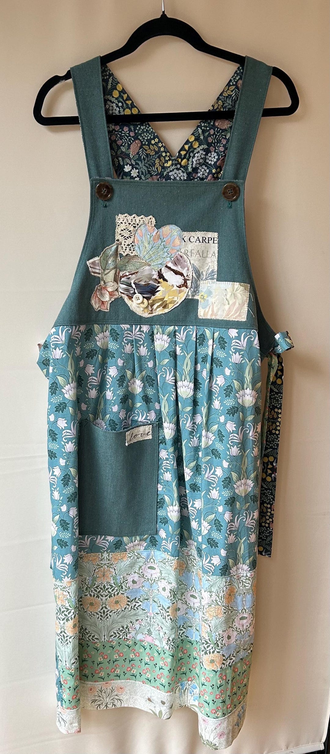 Bib / Dungaree Style Cotton Pinafore Dress - Etsy