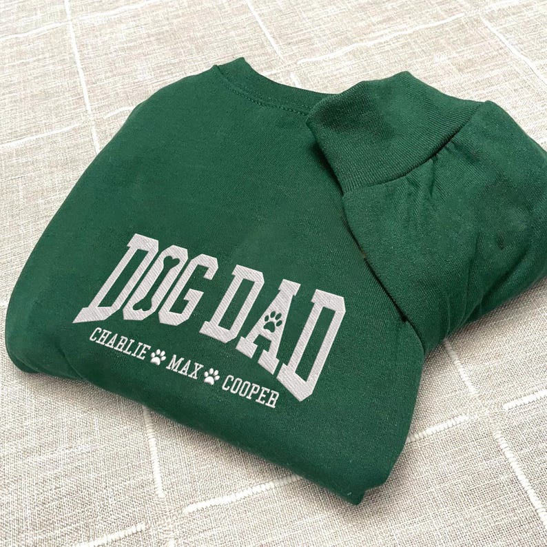 Embroidery Design File: Dog Dad Embroidery With Dogs Names, Fathers Day ...