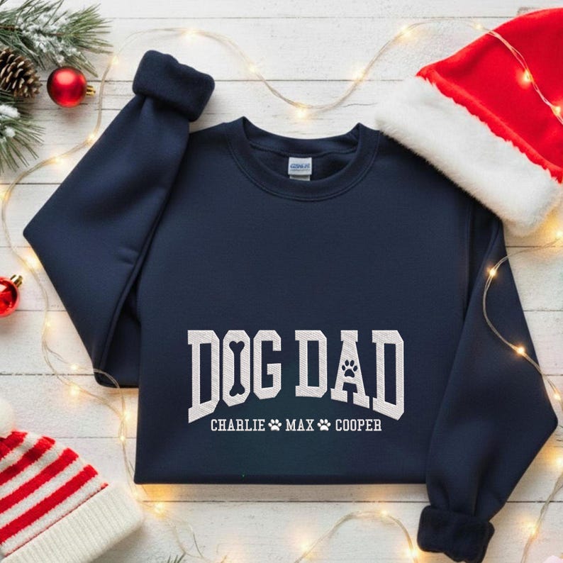 Embroidery Design File: Dog Dad Embroidery With Dogs Names, Fathers Day ...