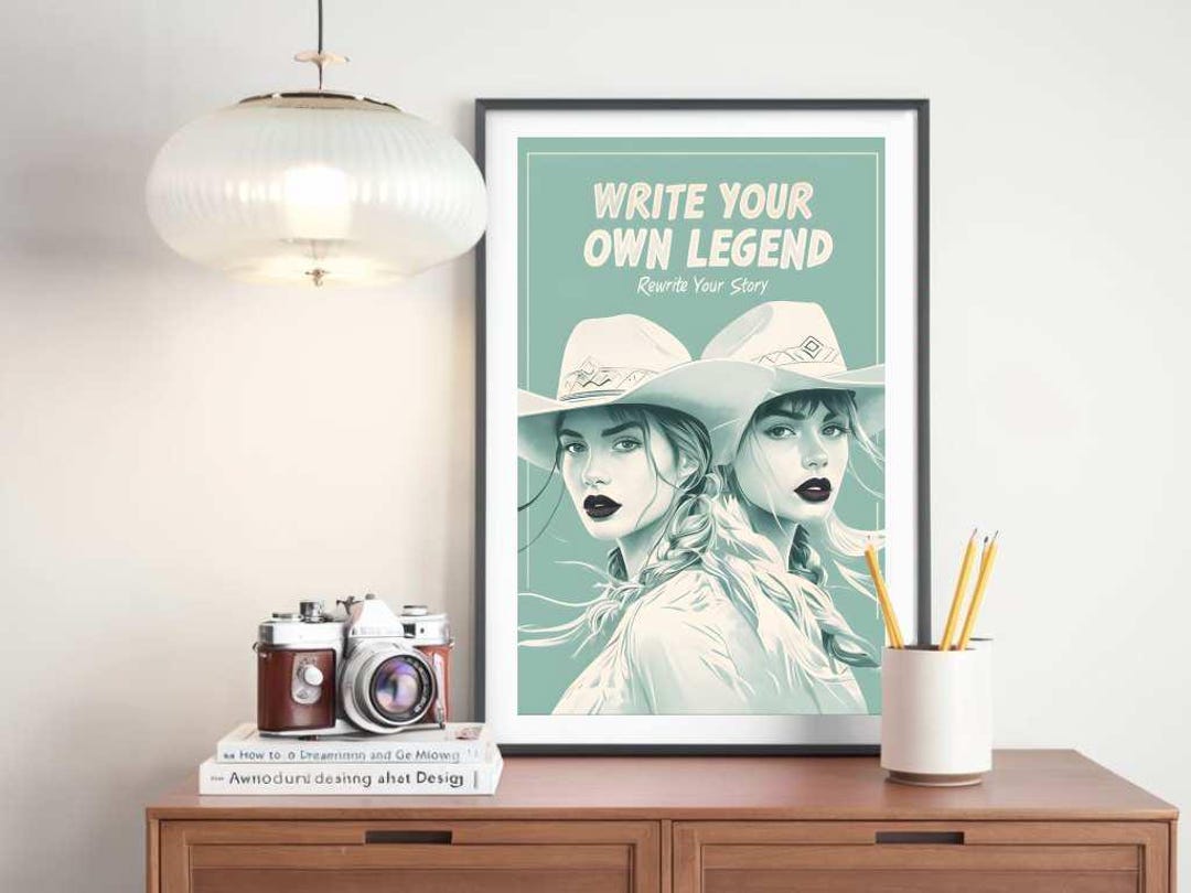 Western Cowgirl Motivational Poster- Digital Art Print, Feminine ...