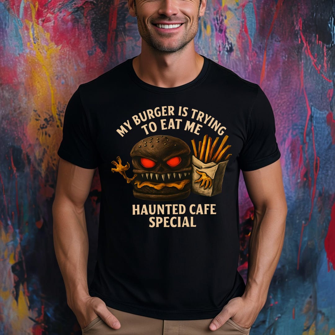 Monster Burger PNG, Haunted Cafe Art, Spooky Burger Clipart, Halloween ...