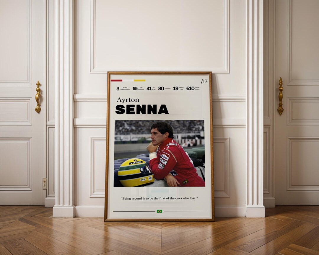 Ayrton Senna F1 Poster | Mclaren Formula 1 Wall Art | Senna Poster ...