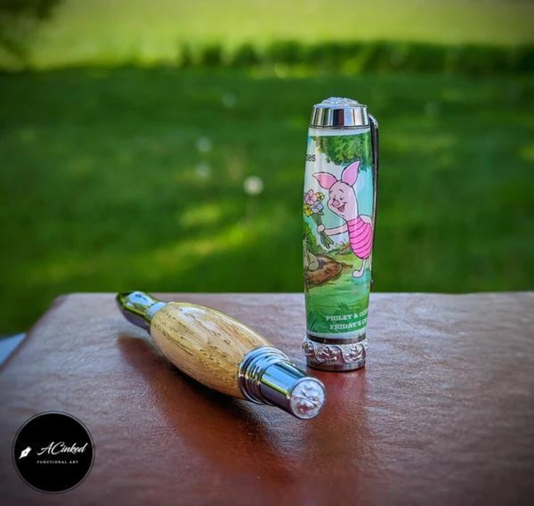 Handcrafted Ashdown Forest Oak & Piglet Stamp Rollerball Pen – Unique ...