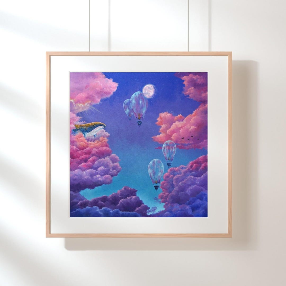 Cloudy Sky Acrylic Painting | Pastel Room Decor | Abstract Painting - Etsy