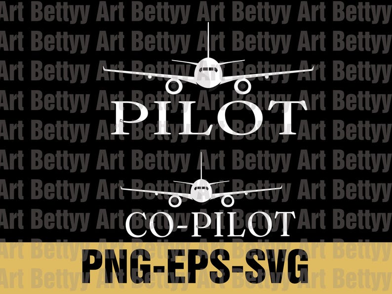 Pilot SVG PNG, Co-pilot Png, Airplane Clipart, Pilot Files for Cricut ...