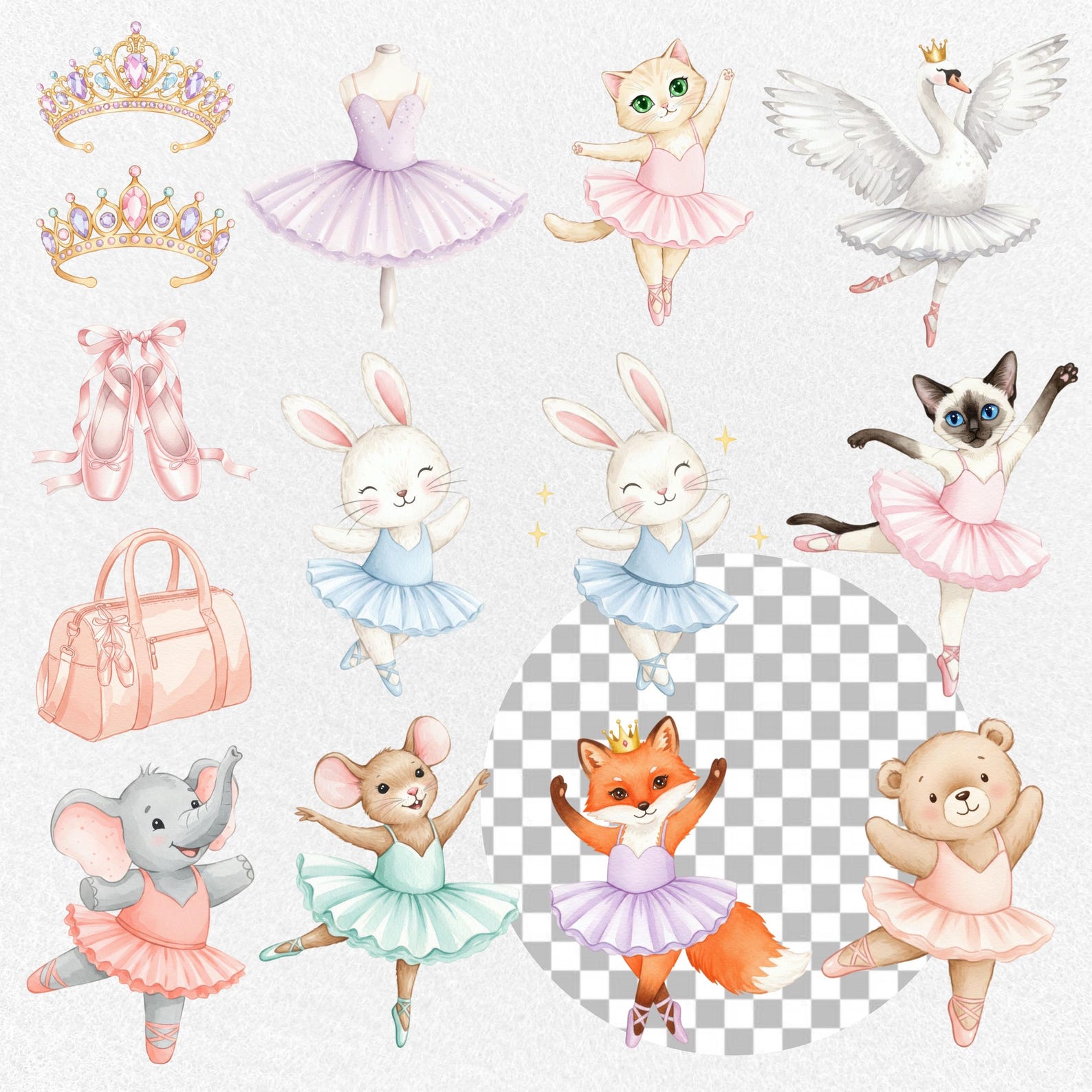 Watercolor Ballerina Clipart – Hand Painted Ballet Dancer PNG, Elegant ...