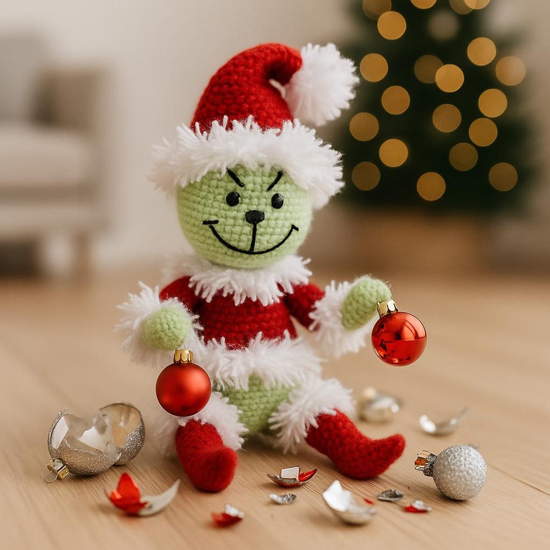 Grinch Amigurumi Pattern PDF • Christmas Doll Tutorial • Patron Noël - Etsy