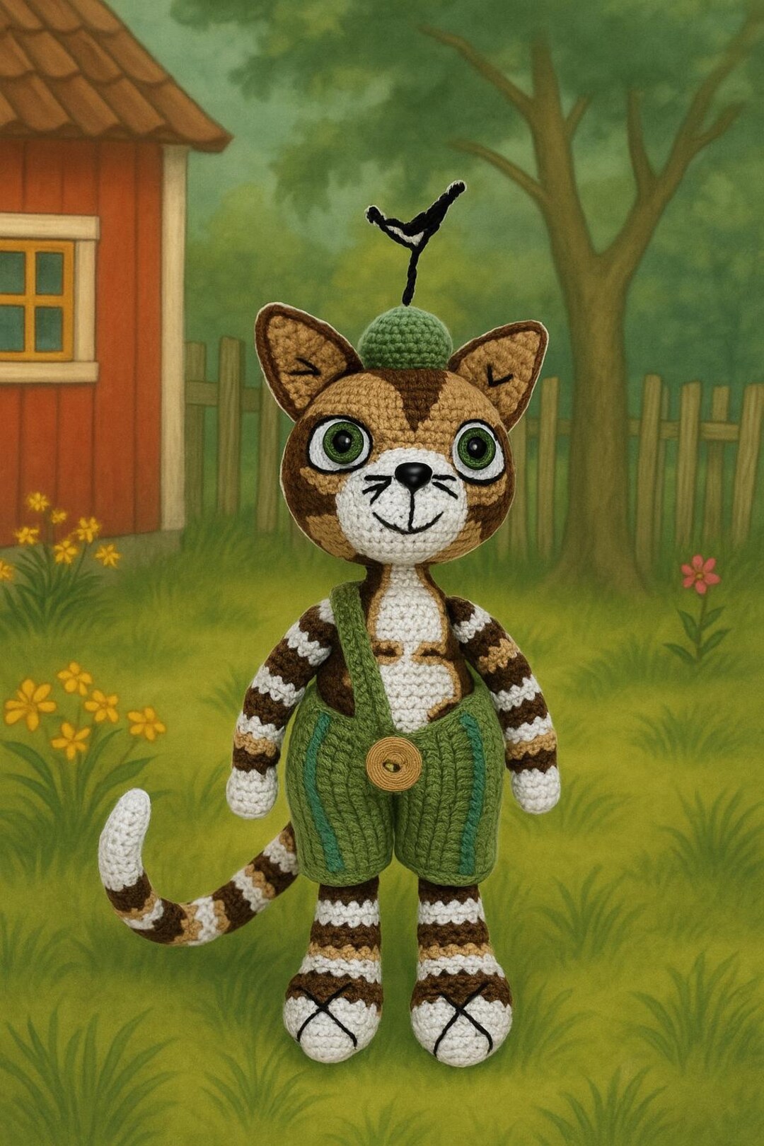 Findus the Cat Amigurumi: Handmade Crochet Plush Doll - Pettson ...