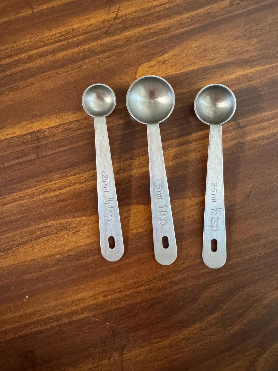 Vintage Stainless Steel Measuring Spoons. Set of 3 - Etsy