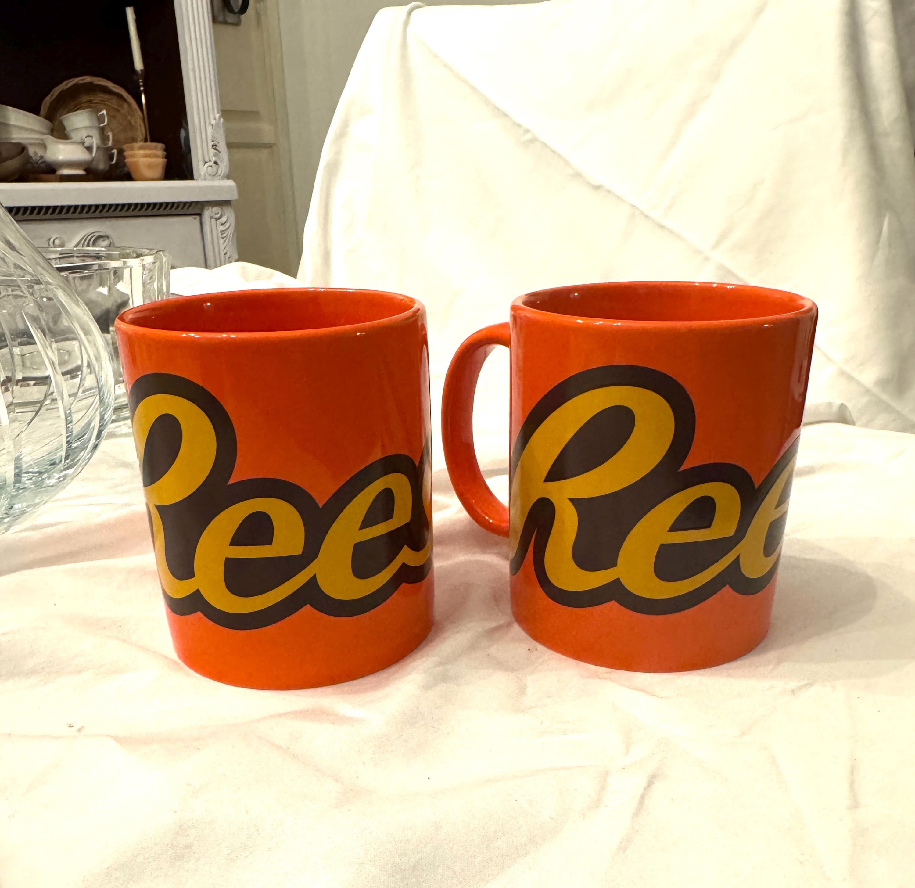 Reese's Chocolate Mug. Orange, Brown and Yellow Lettering. Made by ...
