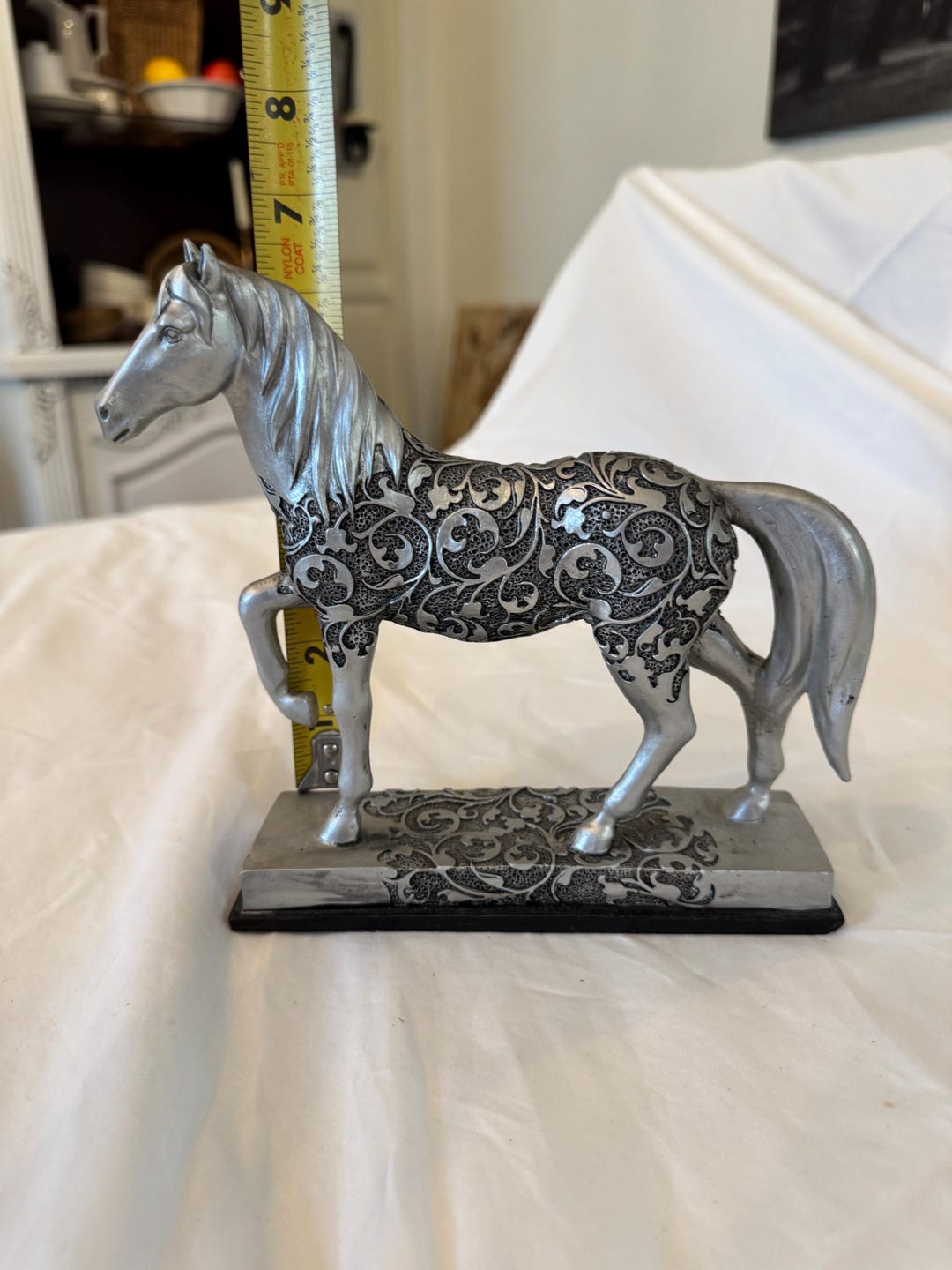 Filigree Silver Horse Statue: Equestrian Home Decor (7.75" Long) - Etsy