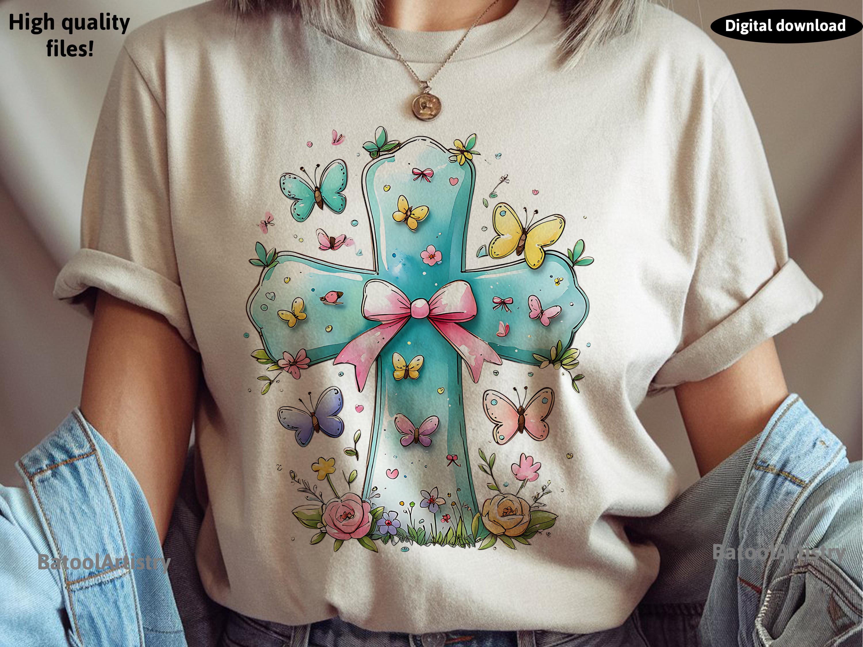 Christian Cross Clipart Cross Clipart Bundle Bow Cross Png Easter Png ...