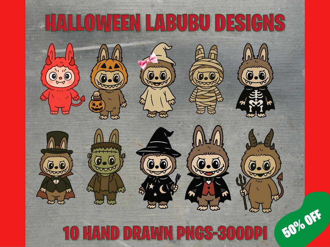 Labubu Halloween Clipart Kawaii Labubu Art Retro Halloween Labubu Png ...