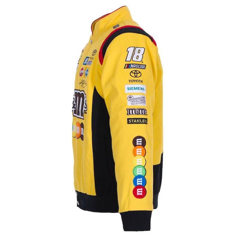 NASCAR M&M Racing Jacket Vintage Kyle Busch Bomber Style Sublimation ...