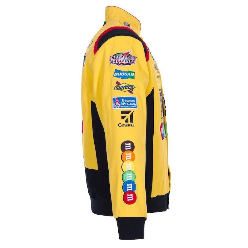 NASCAR M&M Racing Jacket Vintage Kyle Busch Bomber Style Sublimation ...