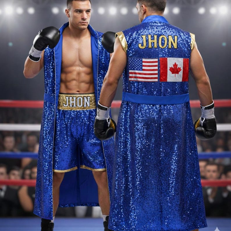 Personalized Youth & Adult Boxing Robe, Shorts Set With Free Gift ...