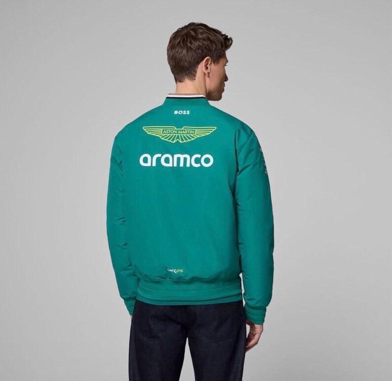 Team Racing F1 Aston Martin Aramco Bomber Style Sublimation Jacket Free ...