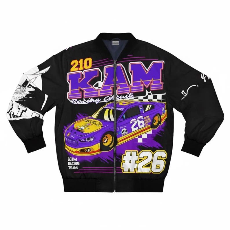 NASCAR Racing Jacket Vintage Kyle Busch Bomber Style Sublimation ...
