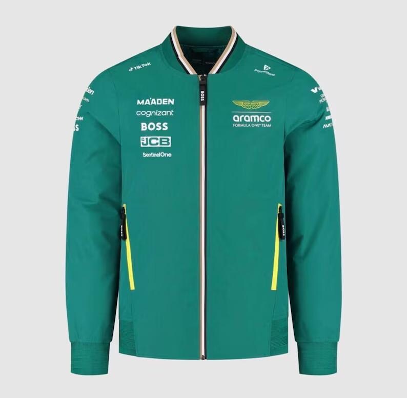 Team Racing F1 Aston Martin Aramco Bomber Style Sublimation Jacket Free ...