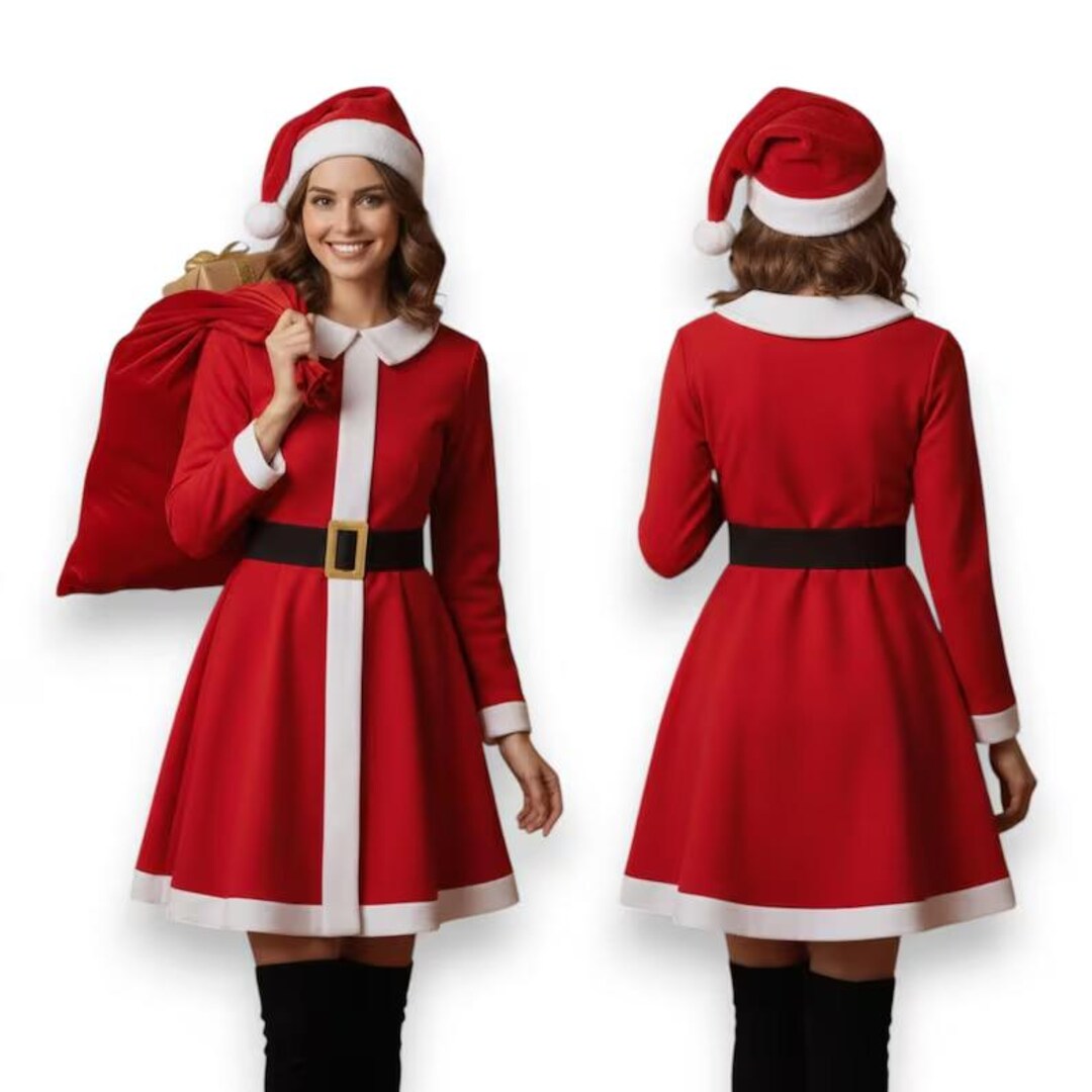 Chic & Simple Women's Santa Dress | Easy-wear Mrs. Claus Costume ...