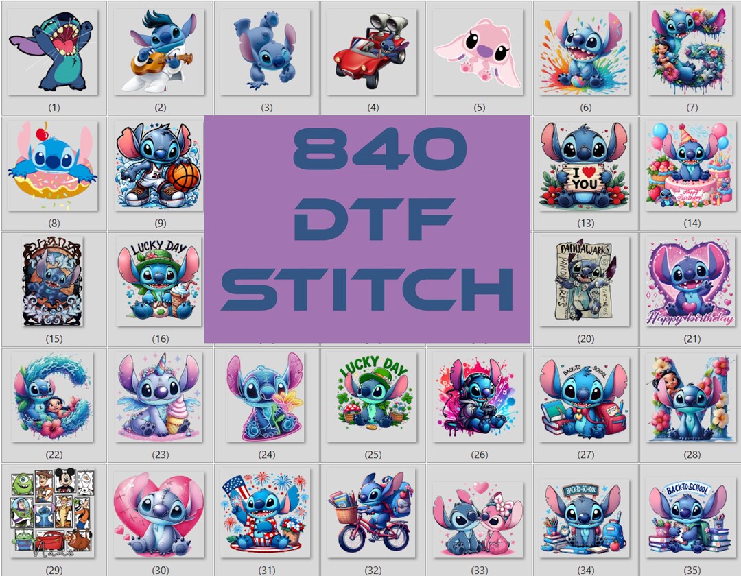 Stitch DTF Transfer • Cute Stitch Birthday Print • Lilo & Stitch PNG ...