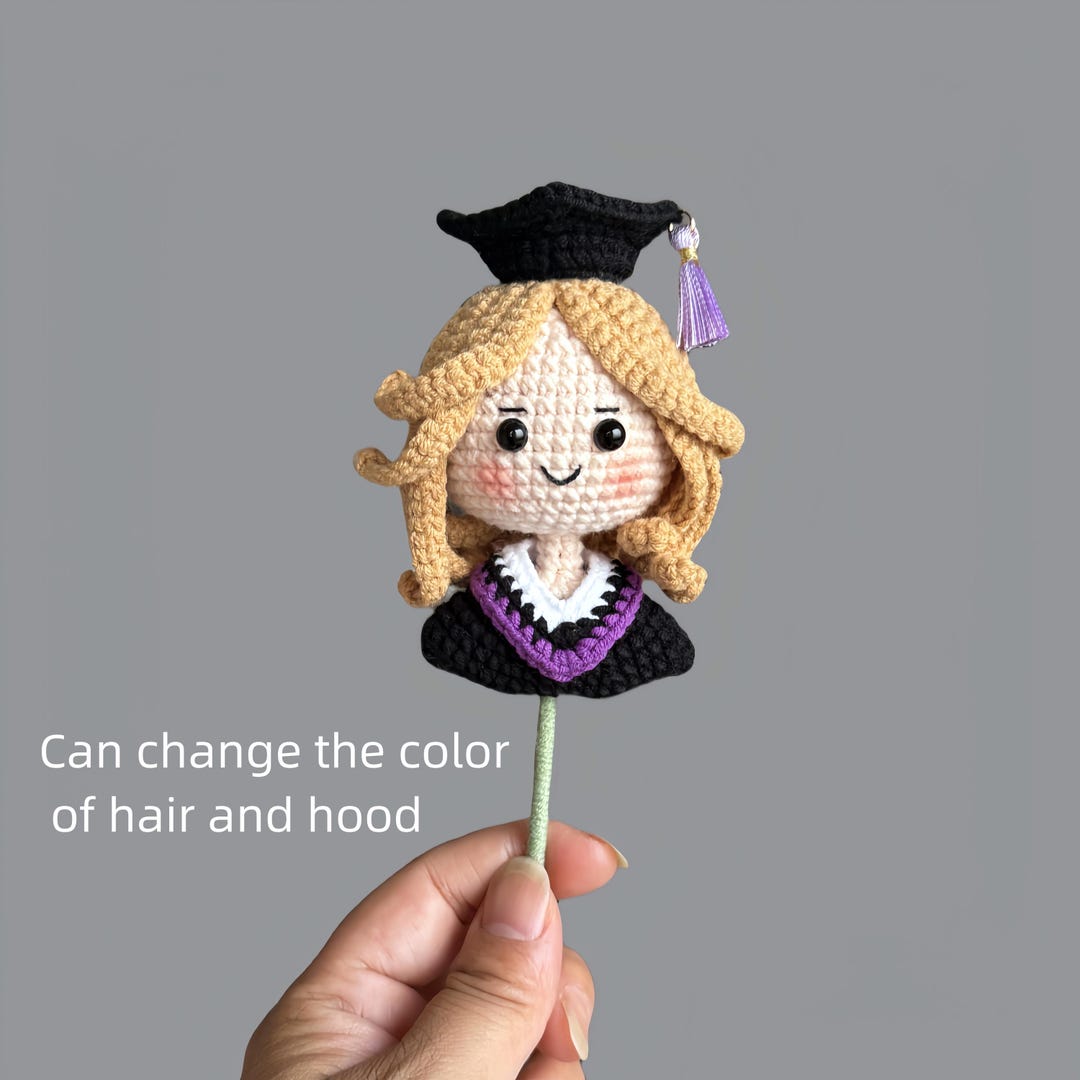 Customizable Crochet Graduation Doll – Handmade Keepsake Gift - Etsy