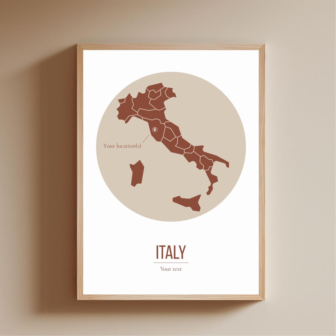 Custom Country Map Printable, Country Map Wall Art, Personalized Gift ...