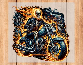 Ready to Press Motorcycle 01, DTF Print Transfer, Heat Transfer for T ...