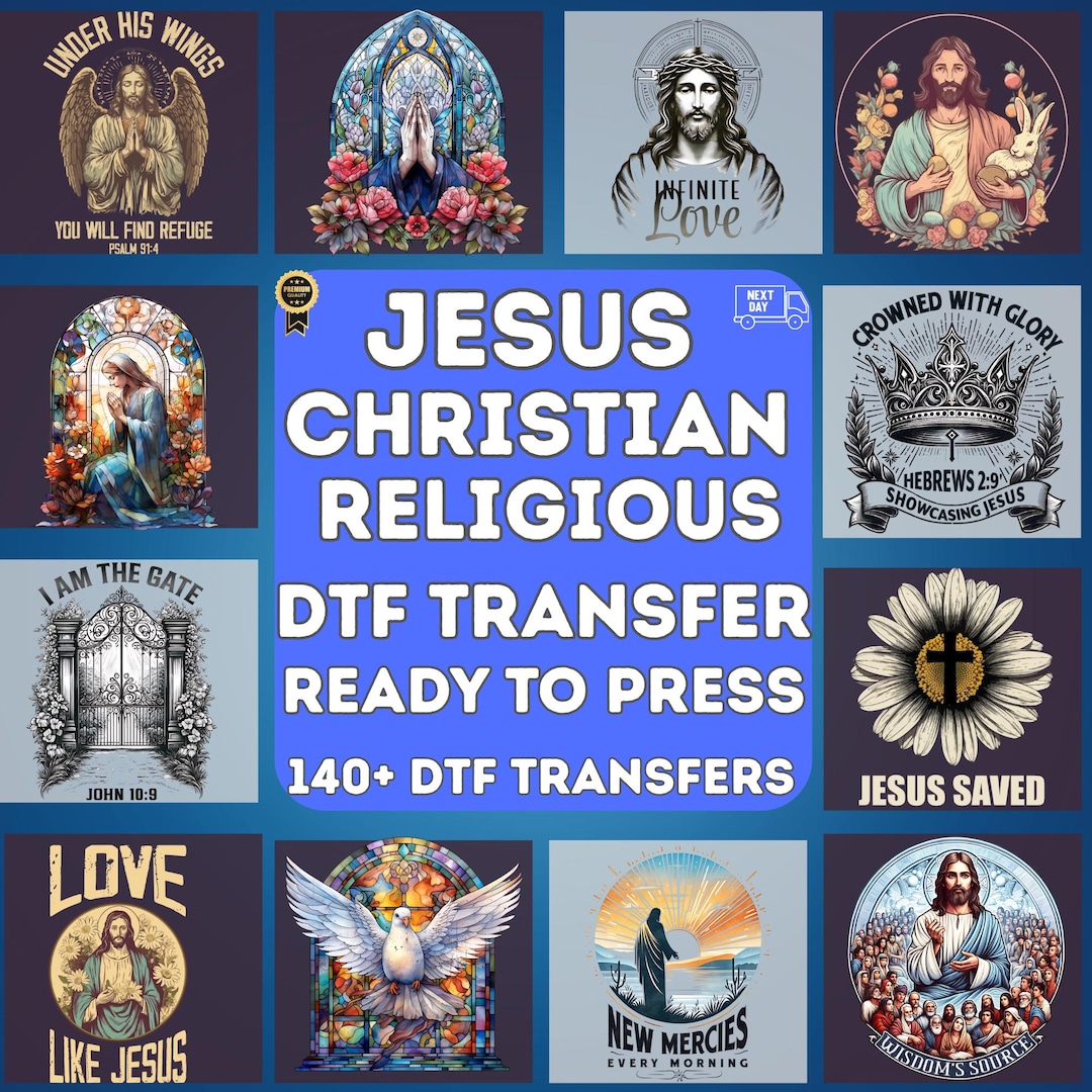 Jesus Christian DTF Transfer Bundle: Ready to Press Parables - Etsy