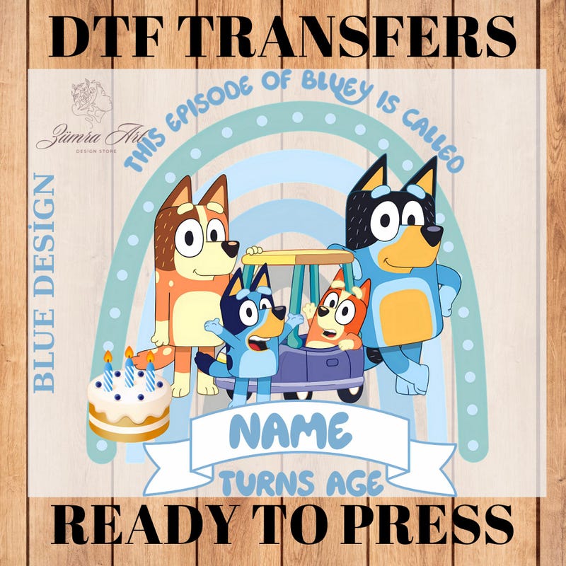 Bluey Heat Transfer - Etsy