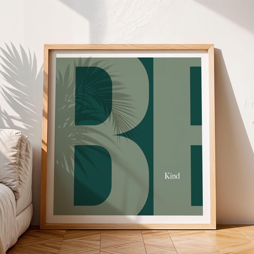 BE KIND Print. Positive and Inspirational Wall Decoration. Inspiring ...