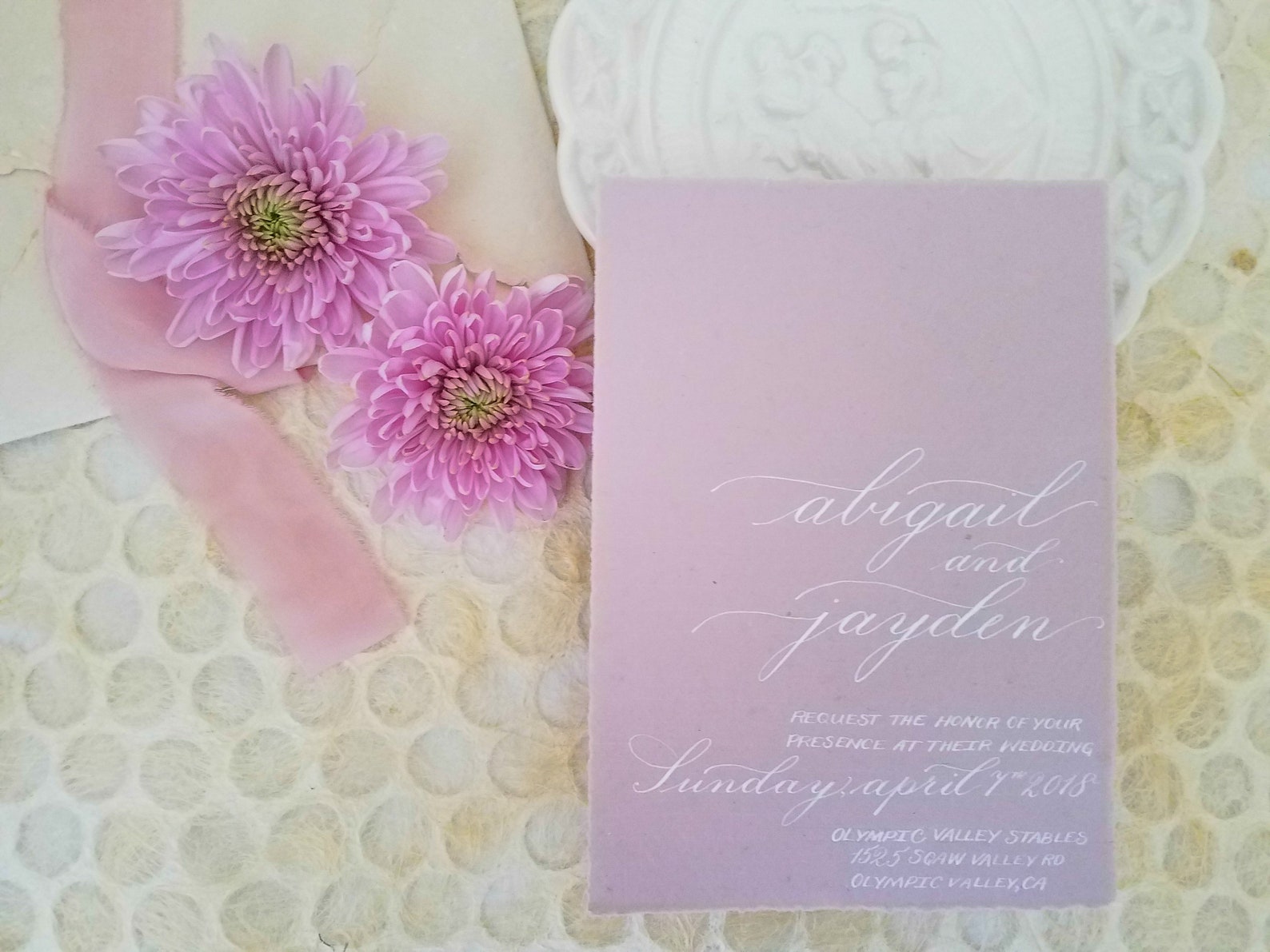 Modern Handwritten Calligraphy Wedding Invitations Minimal - Etsy