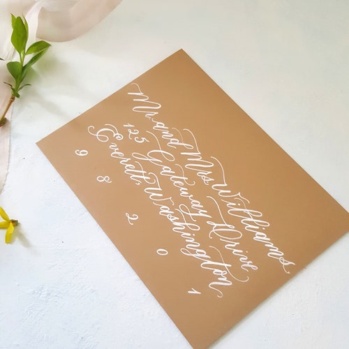 Custom Calligraphy Envelope Addressing / Modern Calligraphy / - Etsy