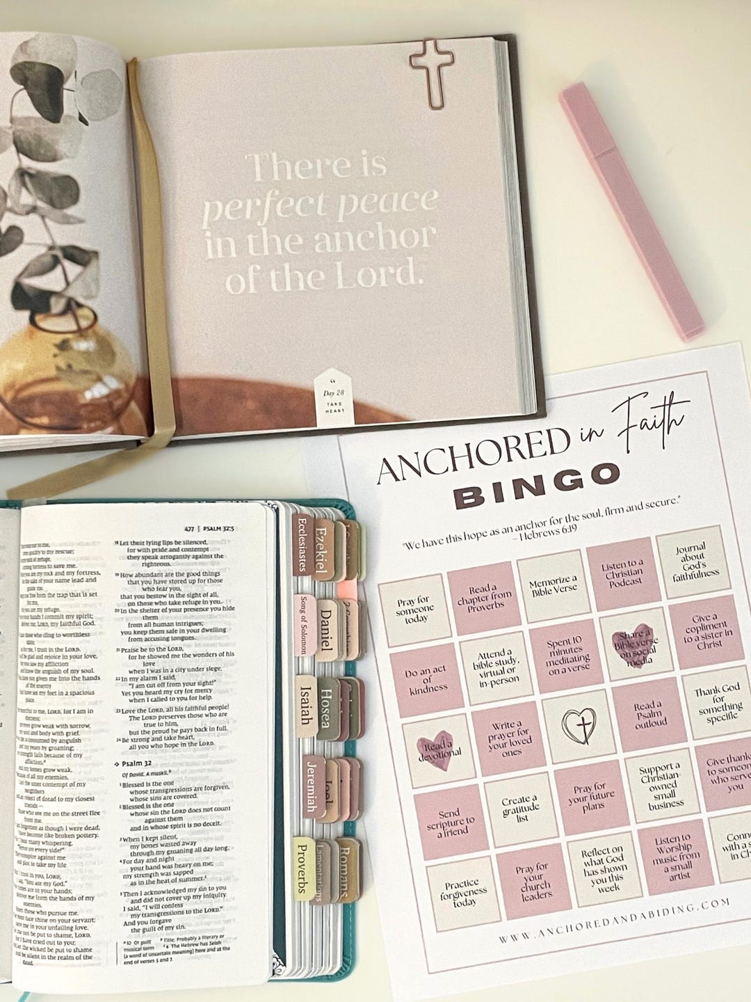 Anchored in Faith Bingo | Christian Growth Challenge | Bible Study ...