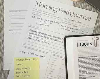Morning Faith Journal Printable | Daily Scripture & Intentional Focus ...