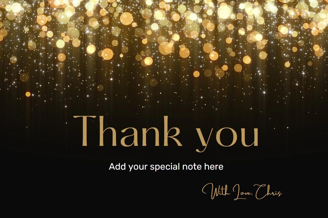 Thank You Card, Printable, Editable Thank You Note, Thank You Card ...
