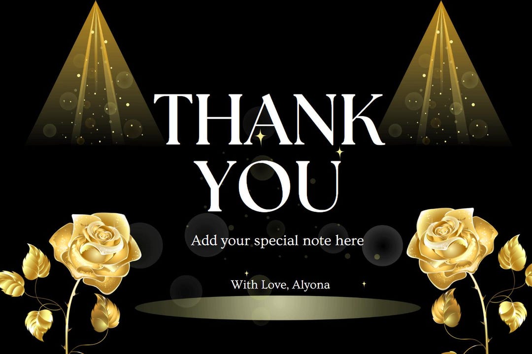 Thank You Card, Printable, Editable Thank You Note, Thank You Card ...