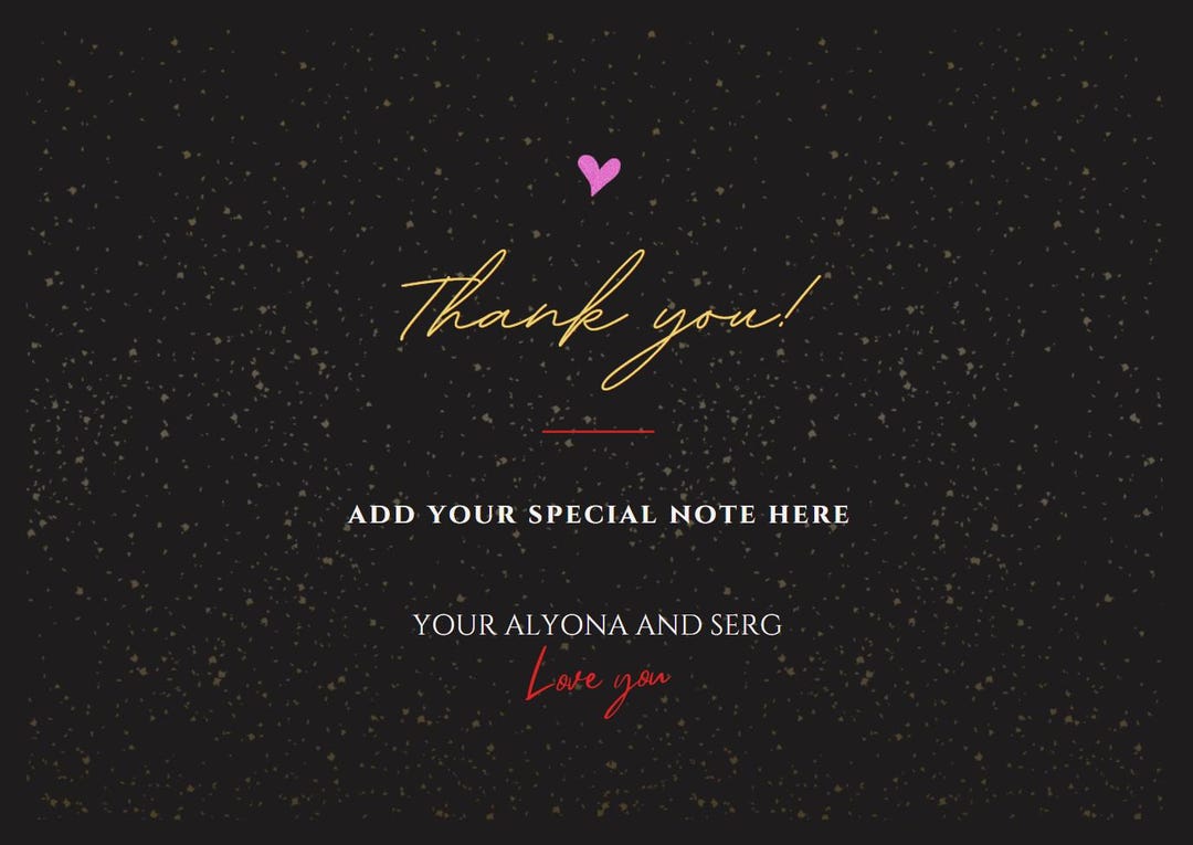 Thank You Card, Printable, Editable Thank You Note, Thank You Card ...