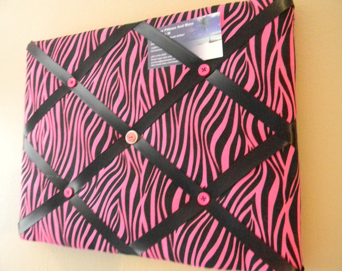 11 X 14 Pink/black Zebra Memory Board - Etsy
