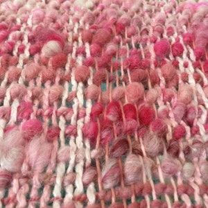 Shades of Pink Art Yarn Handwoven Shawl One of a Kind Hand Spun Yarn - Etsy