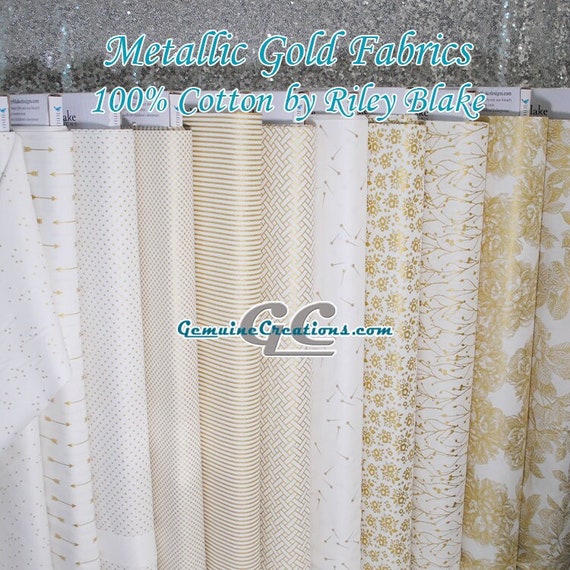 Metallic Gold Cotton Fabric
