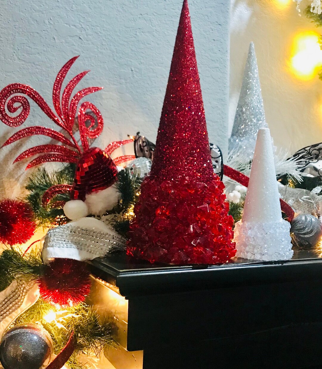 Custom Cone Trees, Table Centerpiece, Christmas Table Décor, Mantle ...