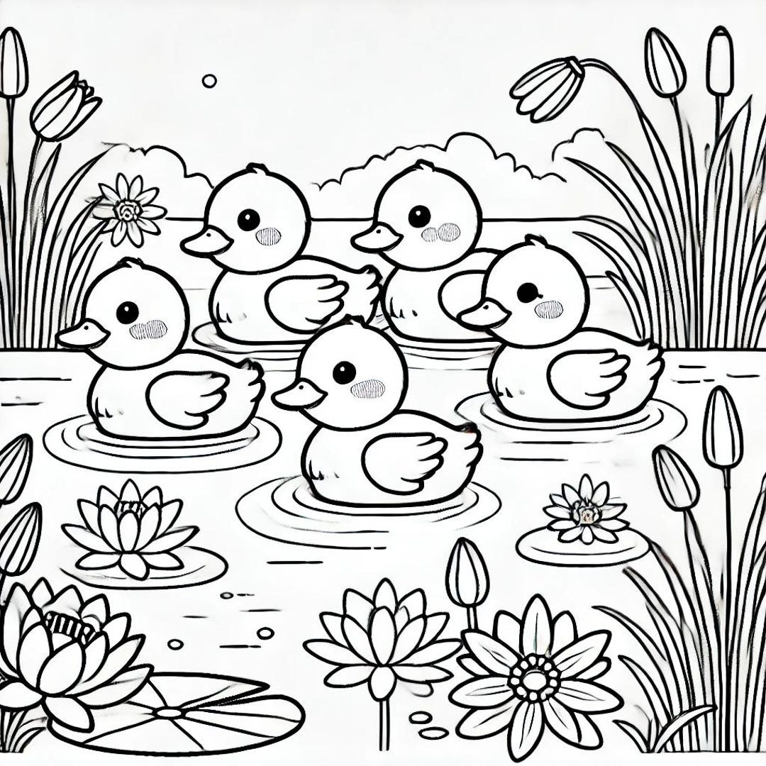 Printable Cute Animal Coloring Pages for Kids – Fun Digital Download ...